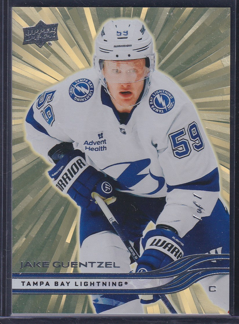 JAKE GUENTZEL - 2025 Upper Deck Series 1 OUTBURST GOLD #160, 1/1 ...